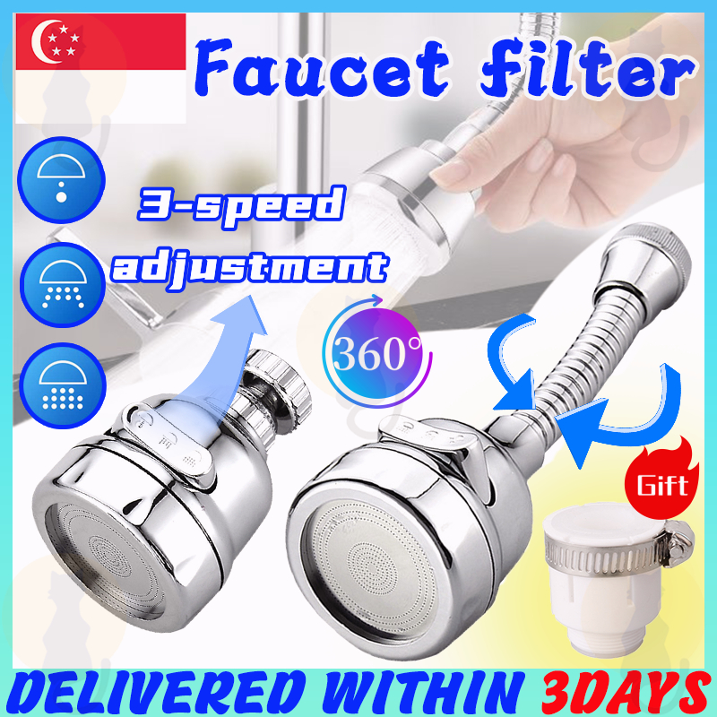 [ Sg Ready Stock] 360 Degree Swivel 3 Modes Anti Splash Water Saving