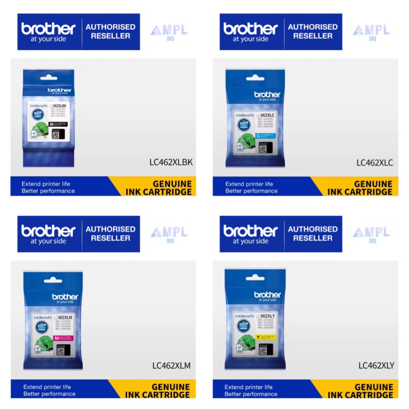 Genuine Brother LC462XL | 462XL Black 462XL Cyan 462XL Yellow 462XL ...