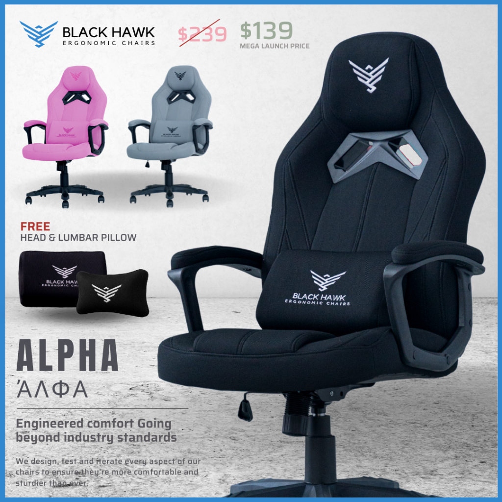 🦅(͢I͢N͢ ͢S͢T͢O͢C͢K͢S͢)͢ Black Hawk ALPHA Gaming Chair / Gaming Chair ...