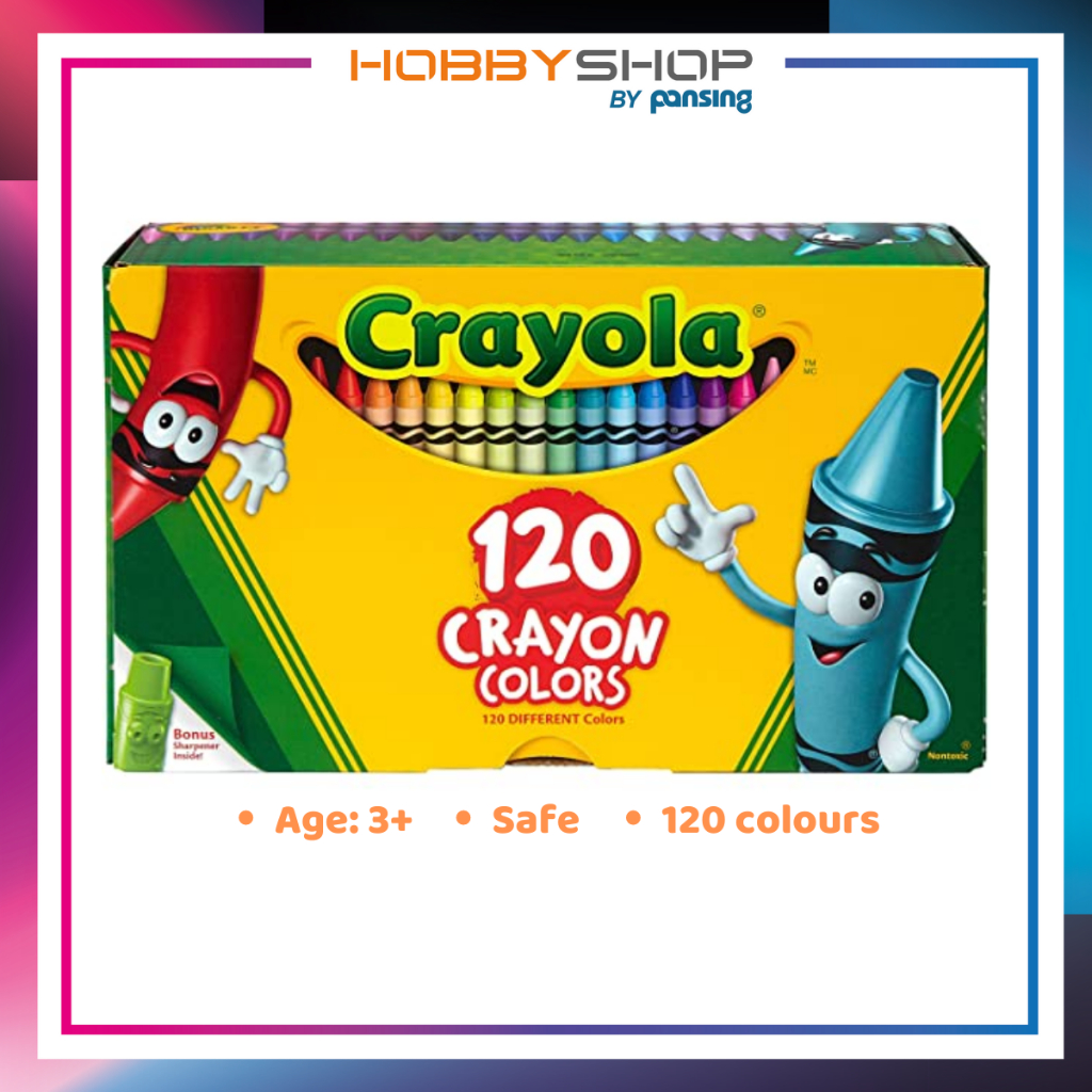 Crayola 526920 Classic Color Crayons with Sharpener, 120 colors (Age:3 ...