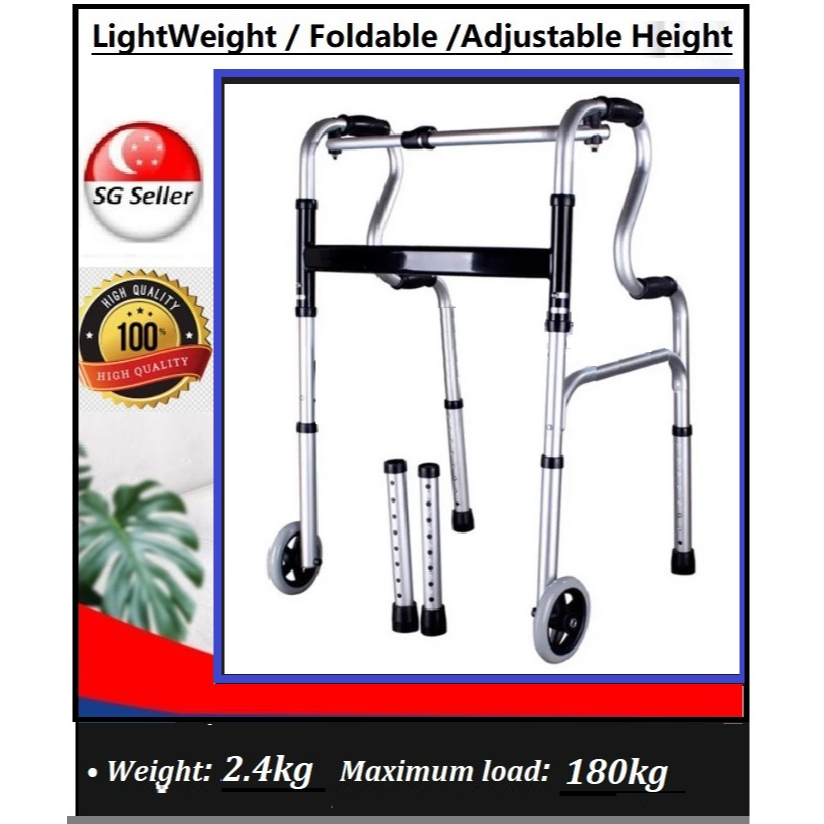 SG Seller, Fast Delivery Walking Frame With Wheels, Folding Frames for ...