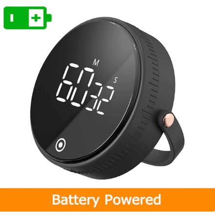 Magnetic Kitchen Timer LED Digital Timer Manual Countdown Timer Alarm ...