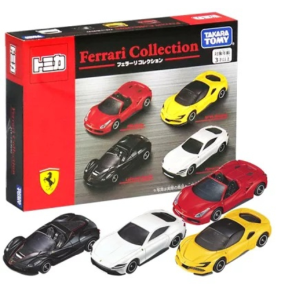 Set of 4 Tomica Ferrari Collection 488 Spyder Red SF90 Stradale yellow ...