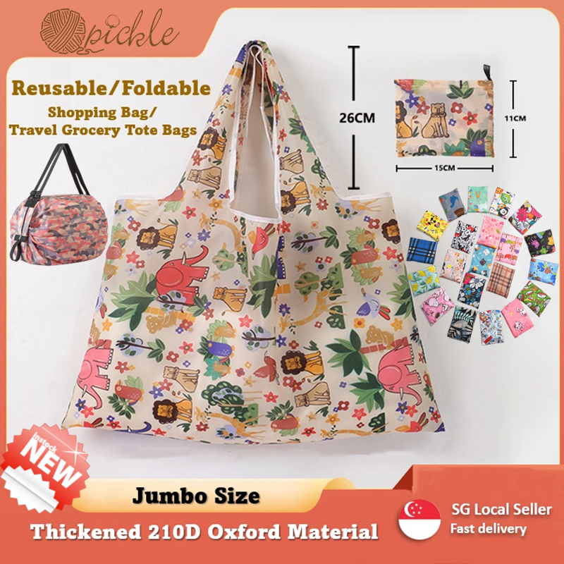 Foldable Shopping Bag /Travel Grocery Tote Bags / Portable Reusable ...