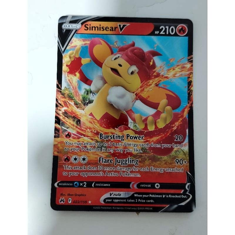 Pokemon simisear v crown zenith card | Shopee Singapore