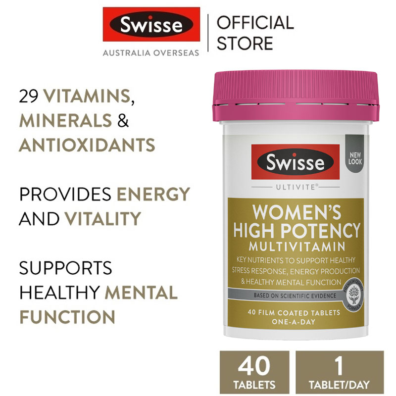 Swisse Women’s High Potency Multivitamin 40 Tablets (EXP:11 2026) | Shopee Singapore