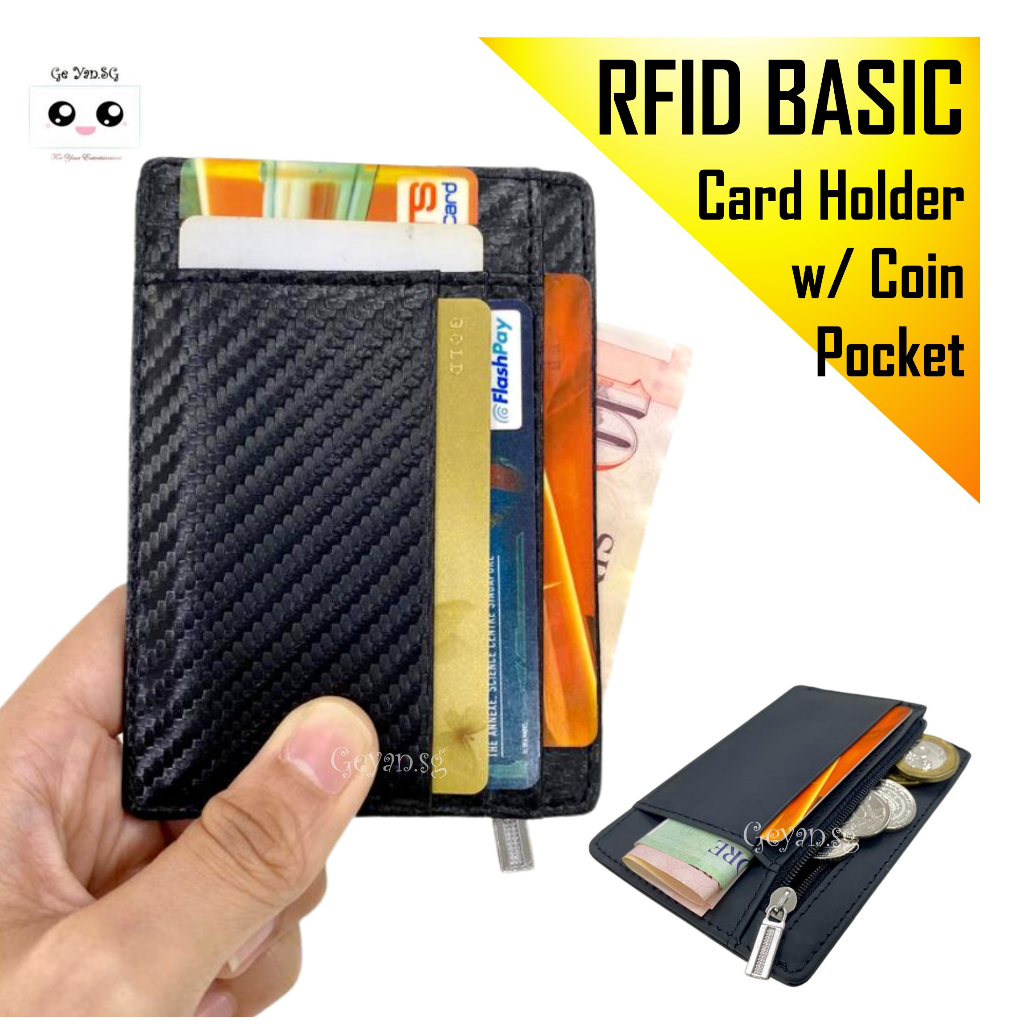 🔰SG SELLER🔰 RFID Blocking Card Holder With Coin Pocket Anti RFID ID ...