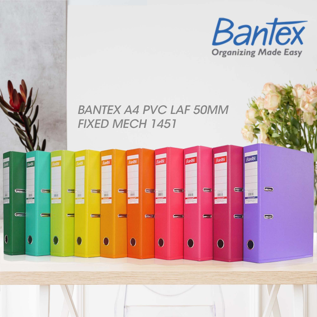 BANTEX A4 PVC LAF 50MM FIXED MECH 1451 | Shopee Singapore