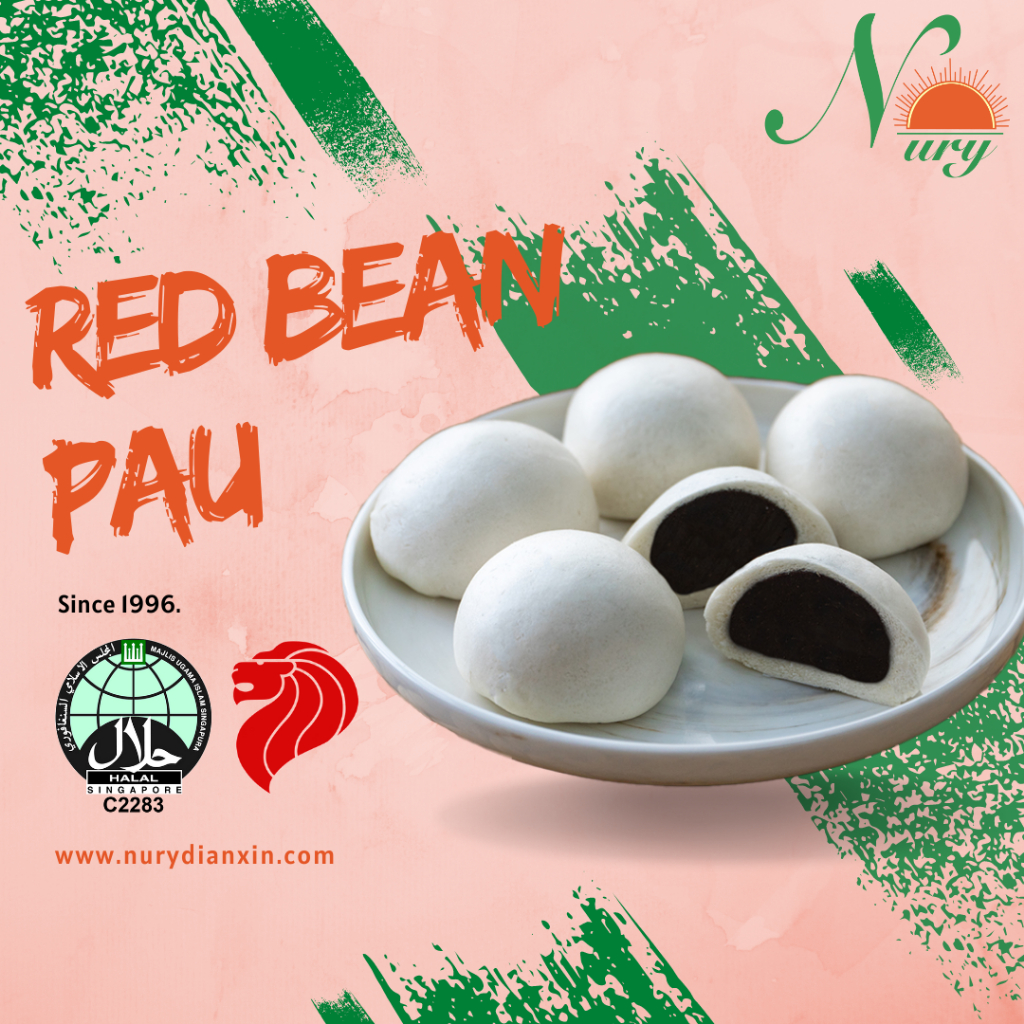 Red Bean Pau 6pcs (Halal) Product of Singapore / Halal Dim Sum | Shopee ...