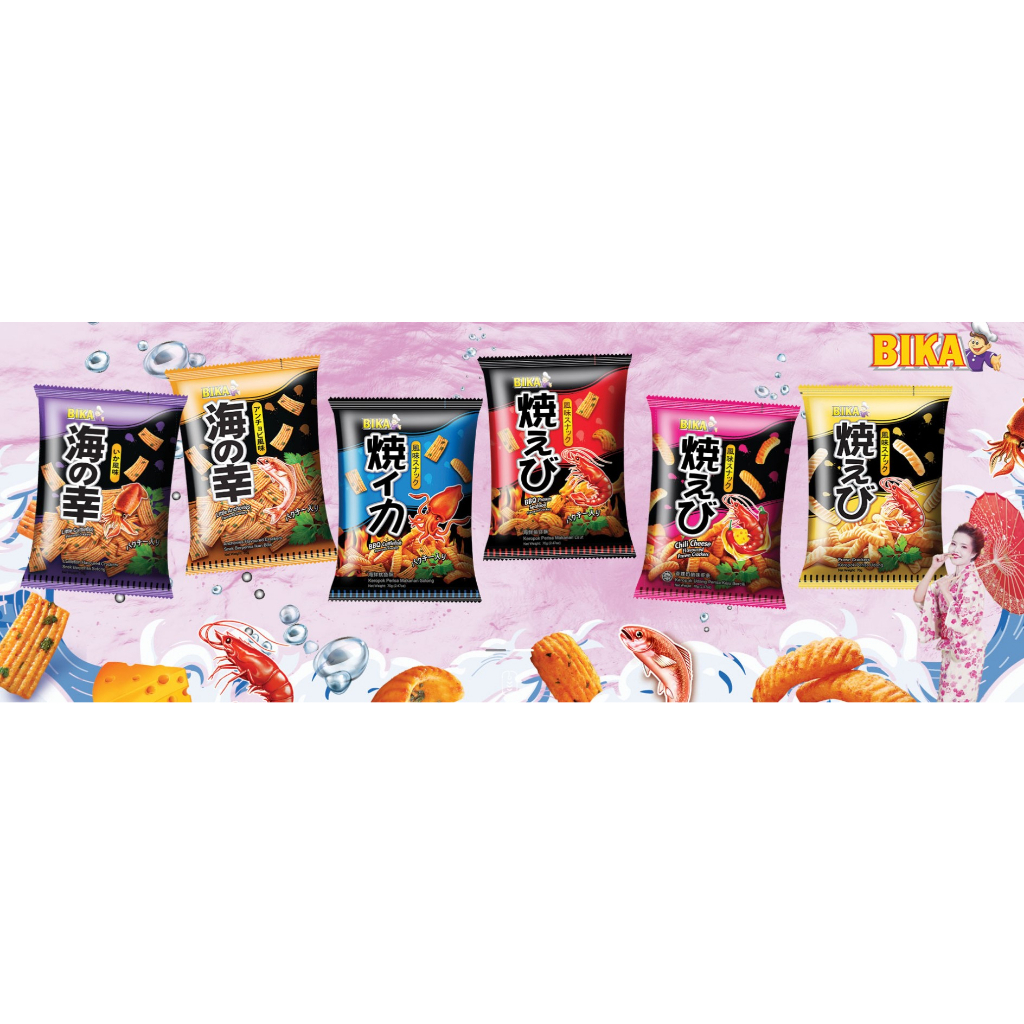 Bika Japanese Series Crackers - 70g/pack BBQ Prawn / Cuttlefish ...