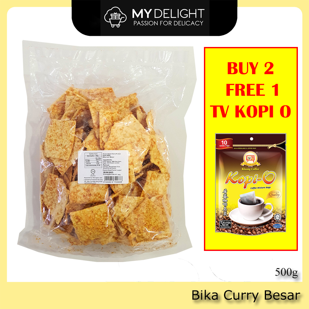 Layang Food Snack BIKA Curry Tapioca Cracker 500g | Shopee Singapore