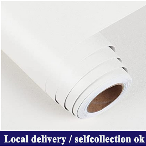 Matte White Wallpaper Wall Sticker and Furniture Decorative Home ...