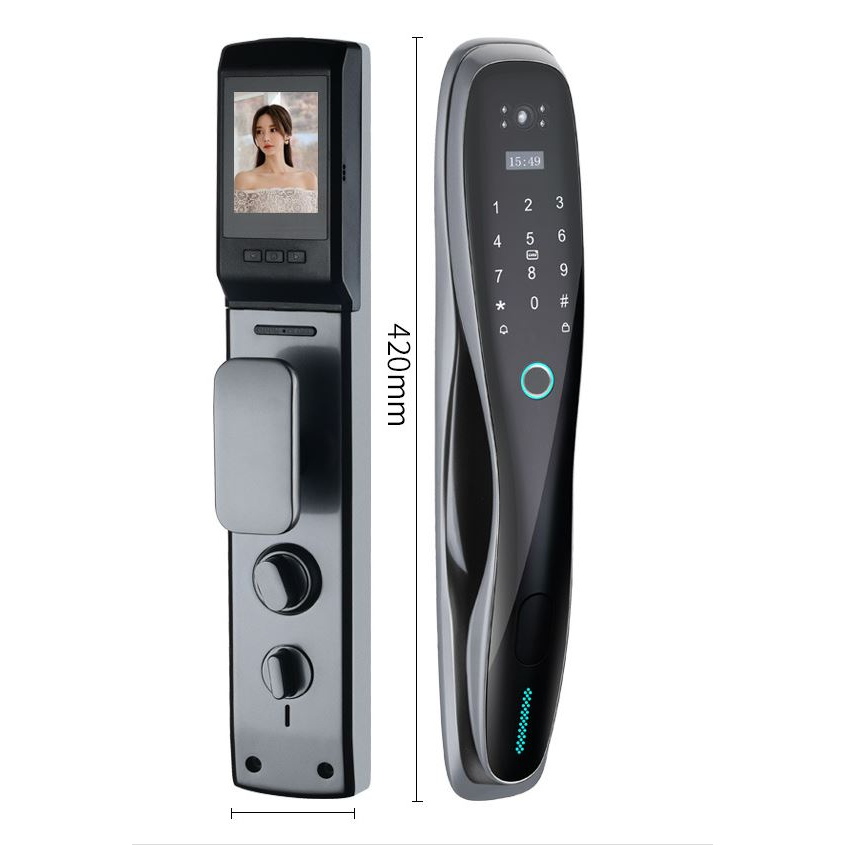 Smart door lock with fingerprint, digital wifi connected with camera ...