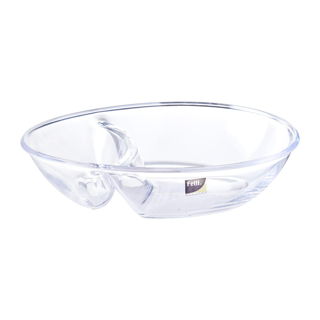 Felli Bandeau Acrylic Hand-Held Divided Bowl (2 pcs) | Shopee Singapore