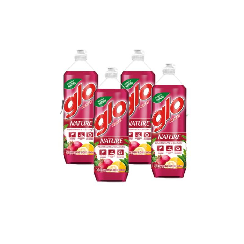 [Bundle of 4] Glo Nature Pomegranate & Yuzu Lemon Dishwashing Liquid ...