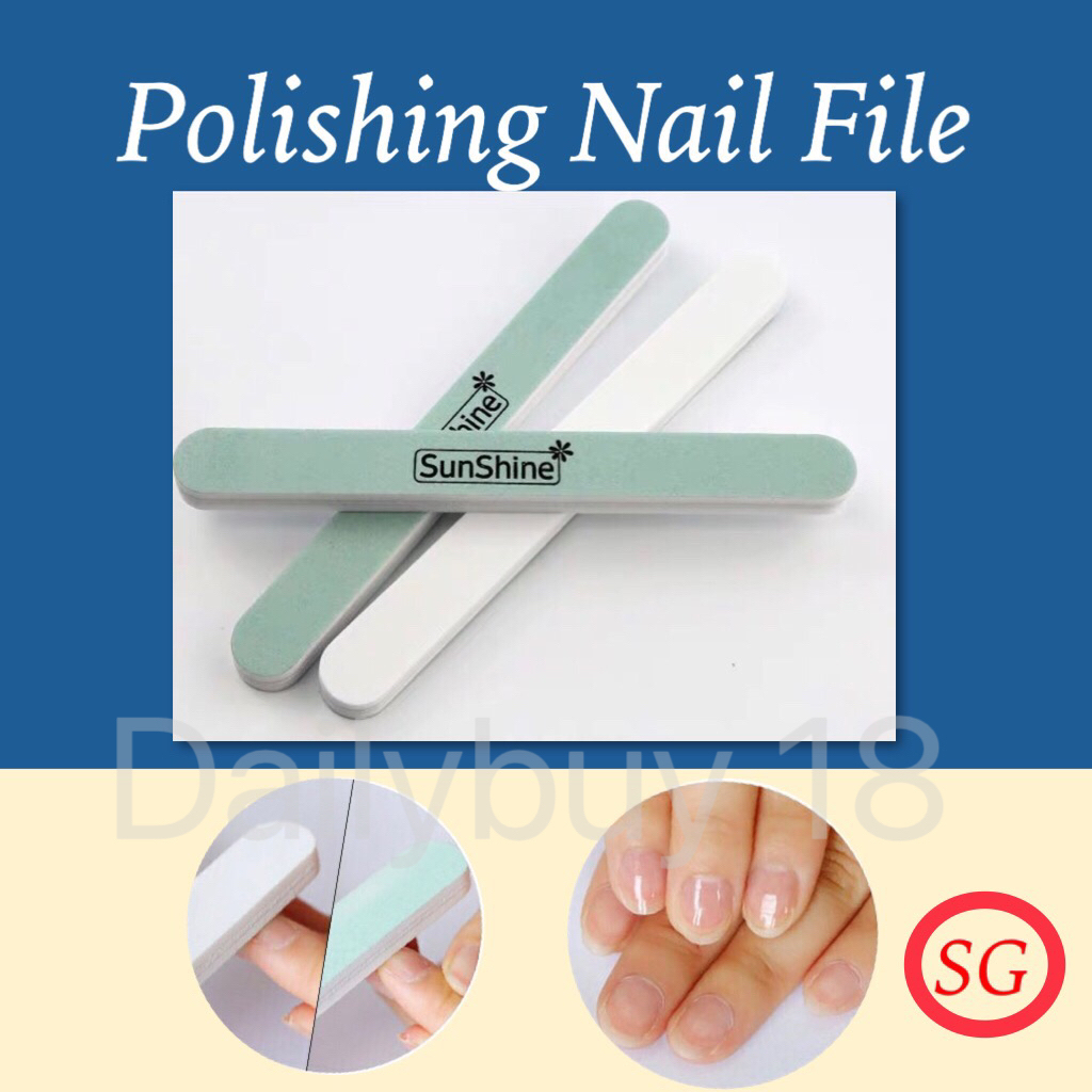 (Ready Stock)1 +1 Nail Buffer shine - Sunshine 🌟 Shine Sponge Nail File ...
