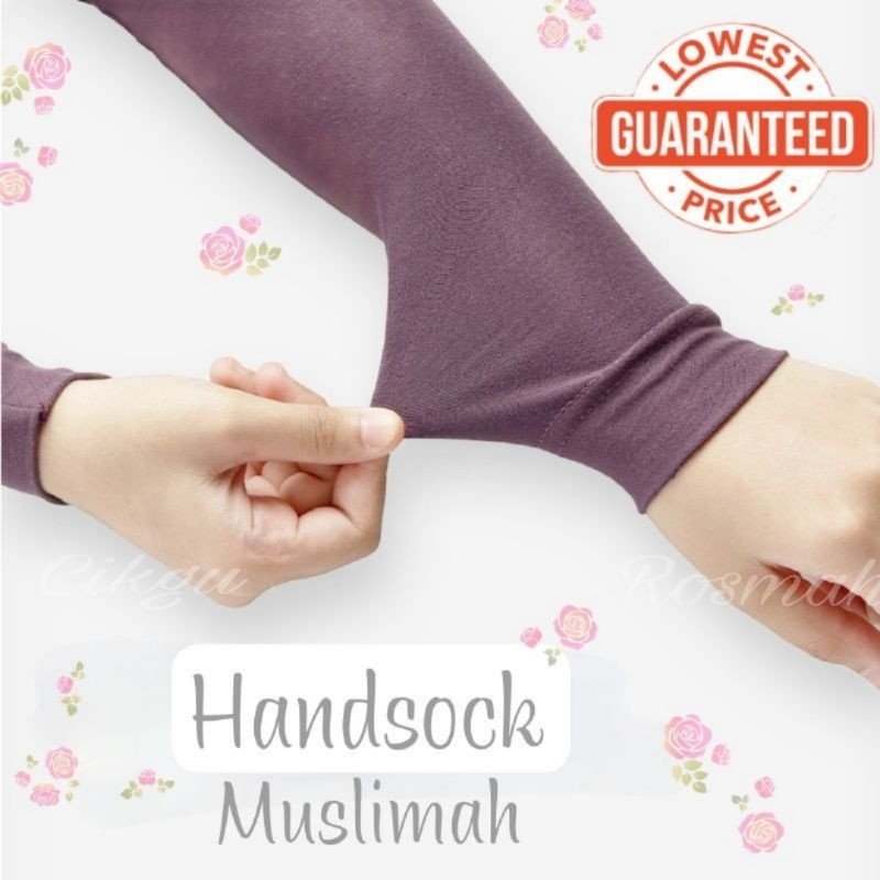 Arm Cover Hand sock Cotton Lycra Stretchable Inner Muslimah Muslim ...