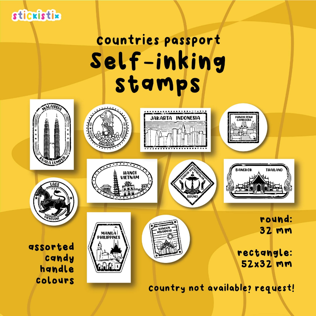 Countries Passport Stamp(s) | Customisable & A LOT of designs to choose ...