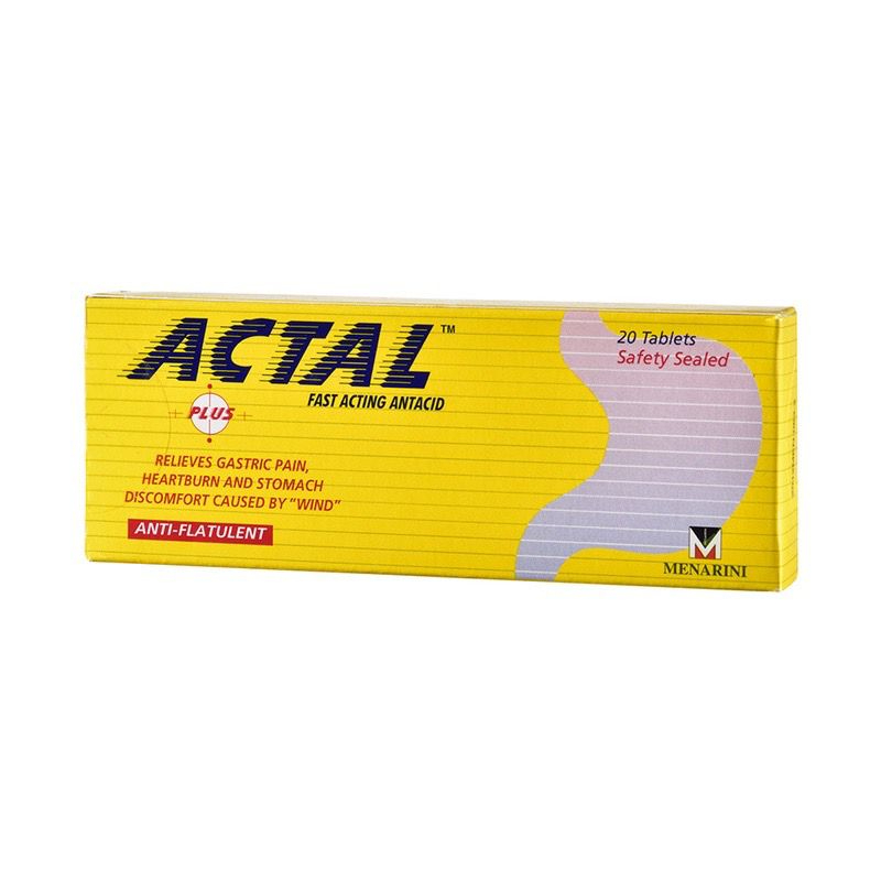 Actal Plus Fast Acting Antacid, 20 tablets | Shopee Singapore