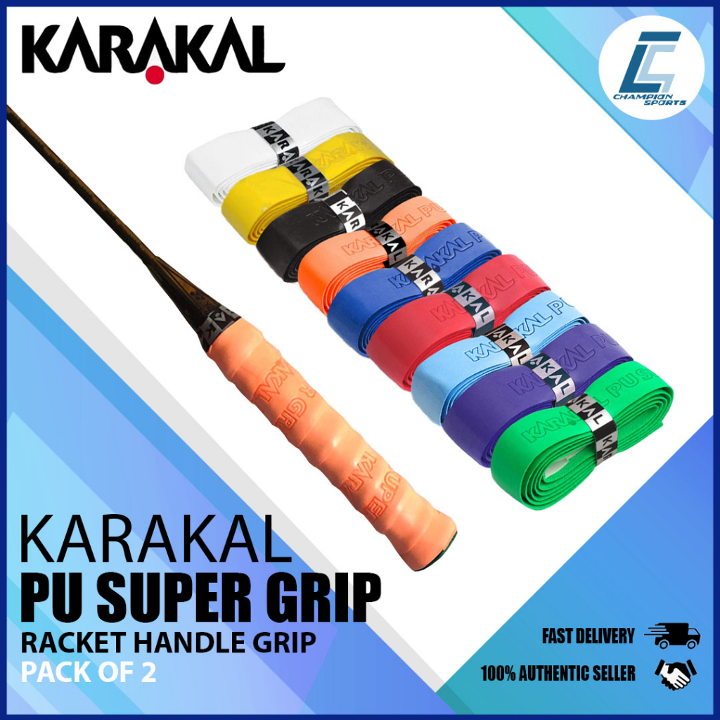 Karakal PU Super Replacement Grip Racket Tape (Pack of 2) (SP-6651 ...