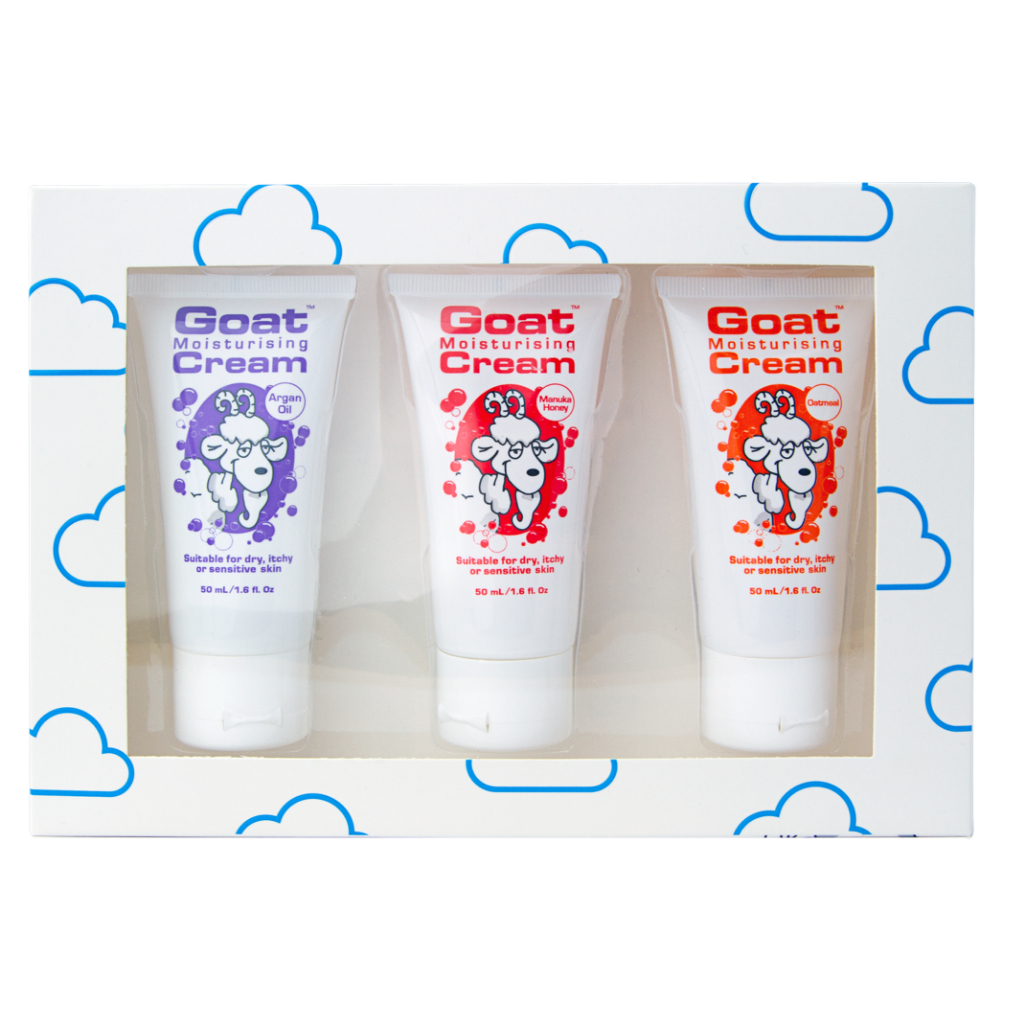 Goat Cream Gift Set (Oatmeal, Manuka Honey, Argan Oil) | Shopee Singapore