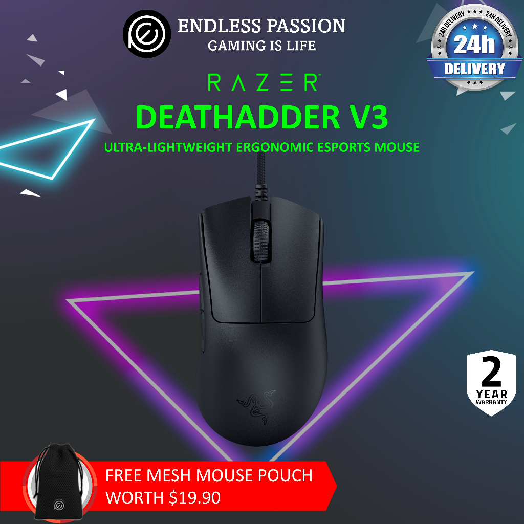 Razer DeathAdder V3 Wired Gaming Mouse | Shopee Singapore