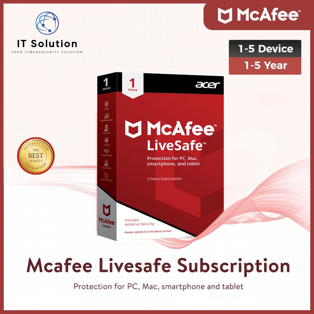 Genuine McAfee Livesafe Antivirus -- Latest Version | Shopee Singapore