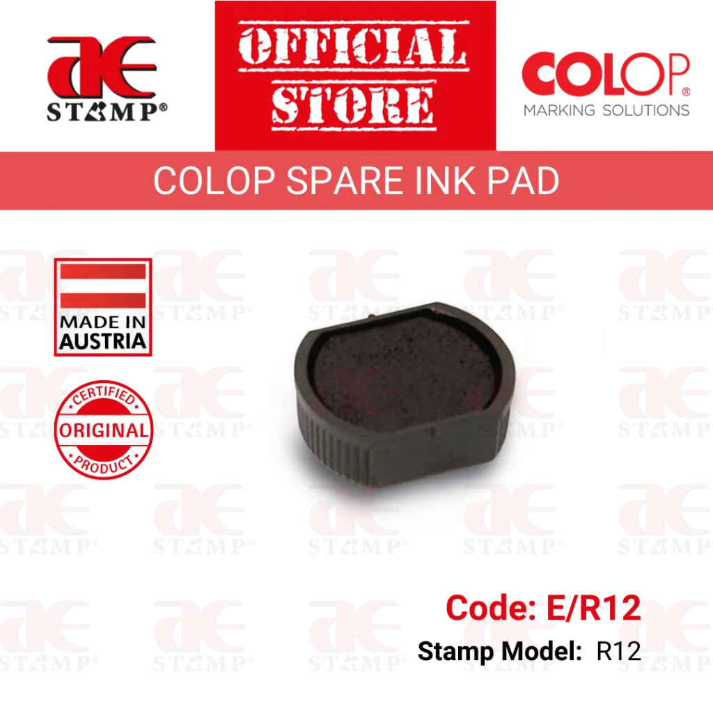 COLOP Replacement Ink Pad | Round Shape Stamp Pad Model R12 R17 R24 R30 ...