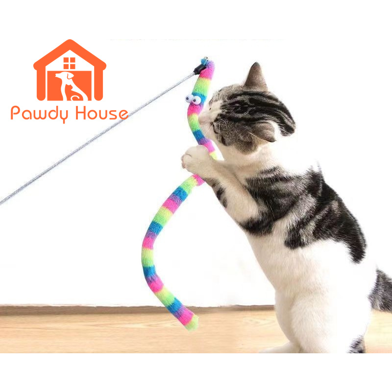 Caterpillar Big Eyes Cat Toy / Interactive Cat Teaser / Cat Stick Toy ...
