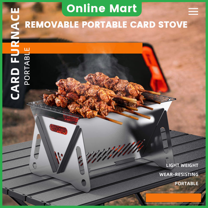 【SG Stock】Portable Camping Grills BBQ Grill Folding Barbecue Grill ...