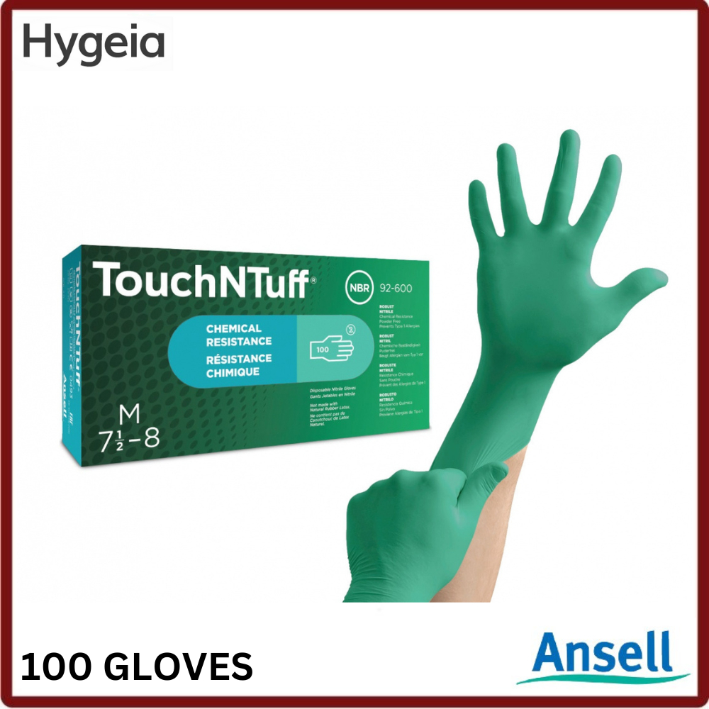 ANSELL Touch N Tuff 92-600 Disposable Nitrile Glove, 100pcs/box ...