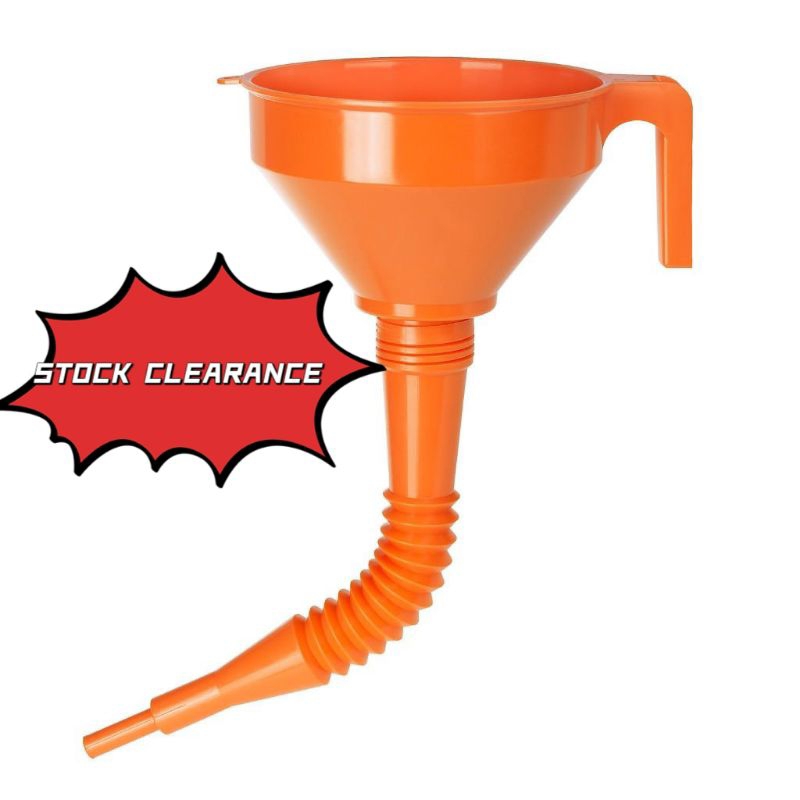 {STOCK CLEARANCE} PLASTIC FUNNEL WITH FLEXIBLE EXTENSION "PRESSOL ...