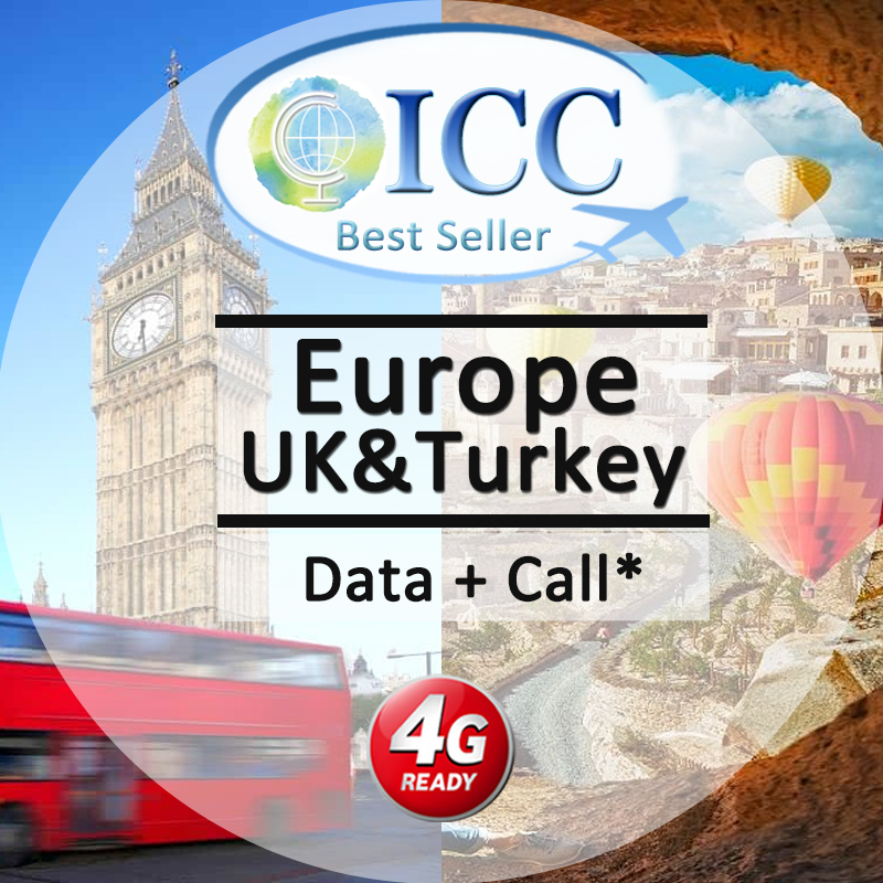 ICC_Europe+UK+Turkey EU-G/EU-I 10 - 28 Days Unlimited Data/ Data + Call ...