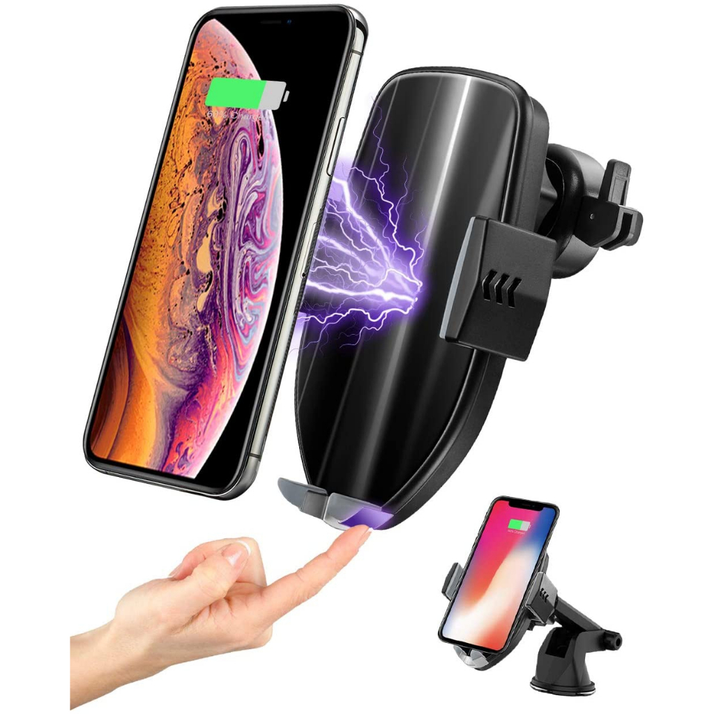 (Air vent Clamp not included) Tminnov Wireless Charger Mount ,Touch ...