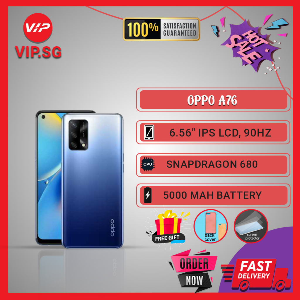 Oppo A76 6GB 128GB Brand New Set With Warranty | Shopee Singapore