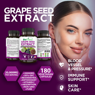 Biofinest Grape Seed 20000mg Extract Supplement - Grapeseed Vitamin C ...