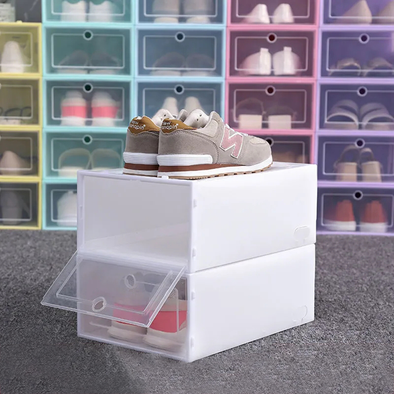 Plastic storage box dust-proof and moisture-proof shoe rack shoe ...