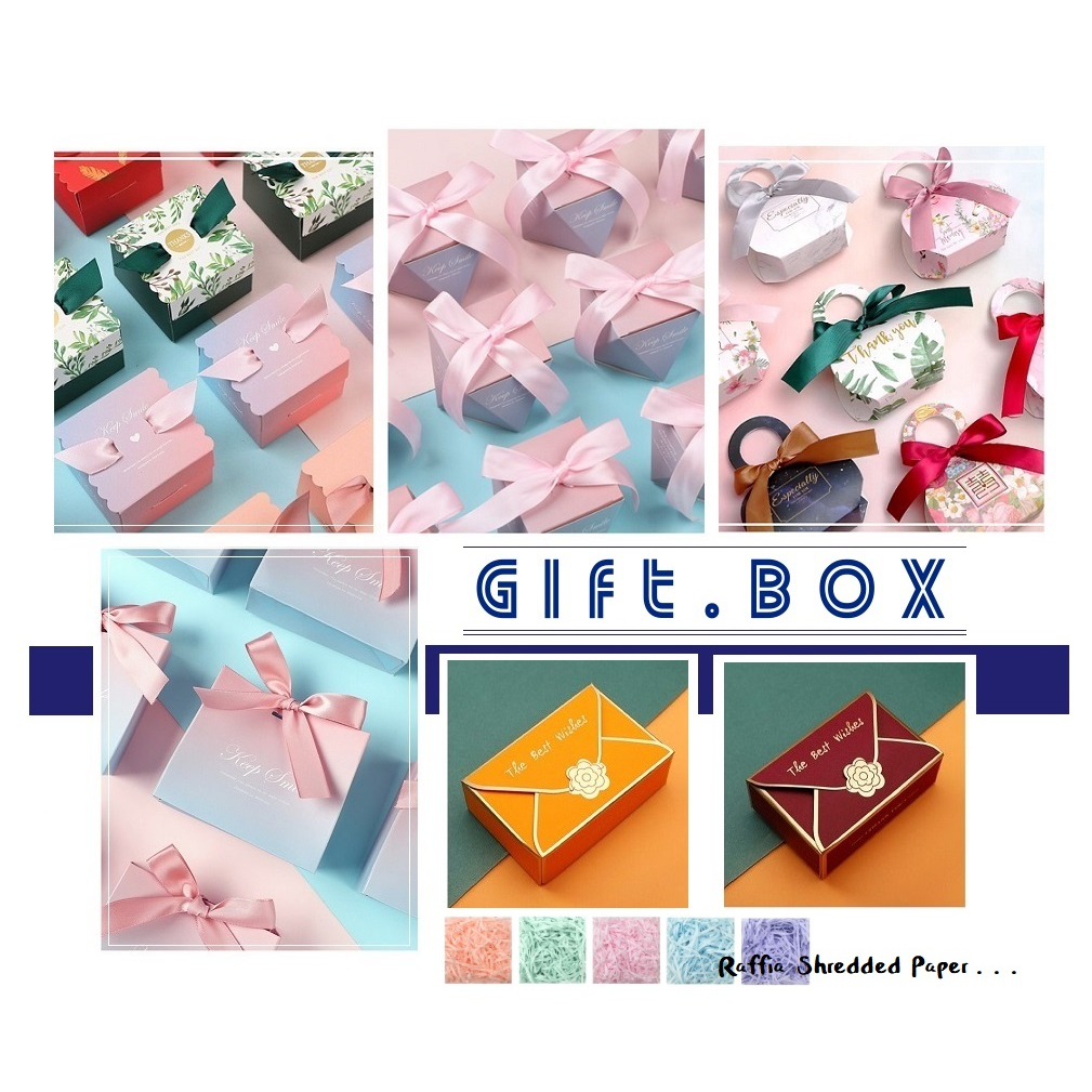 SG Stock | Door Gift Boxes Gift Bag | Raffia Shredded Paper 20g | Candy ...