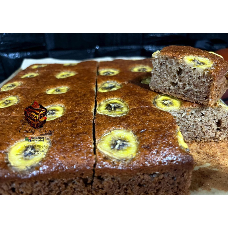 Kek Pisang Aneka perisa |Banana moist cake|halal|homebased|crusty creme ...