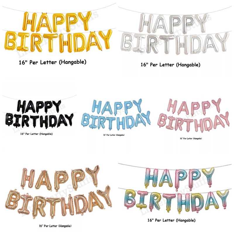 [SG READY STOCK] Party Happy Birthday 16inches Celebration Alphabet ...