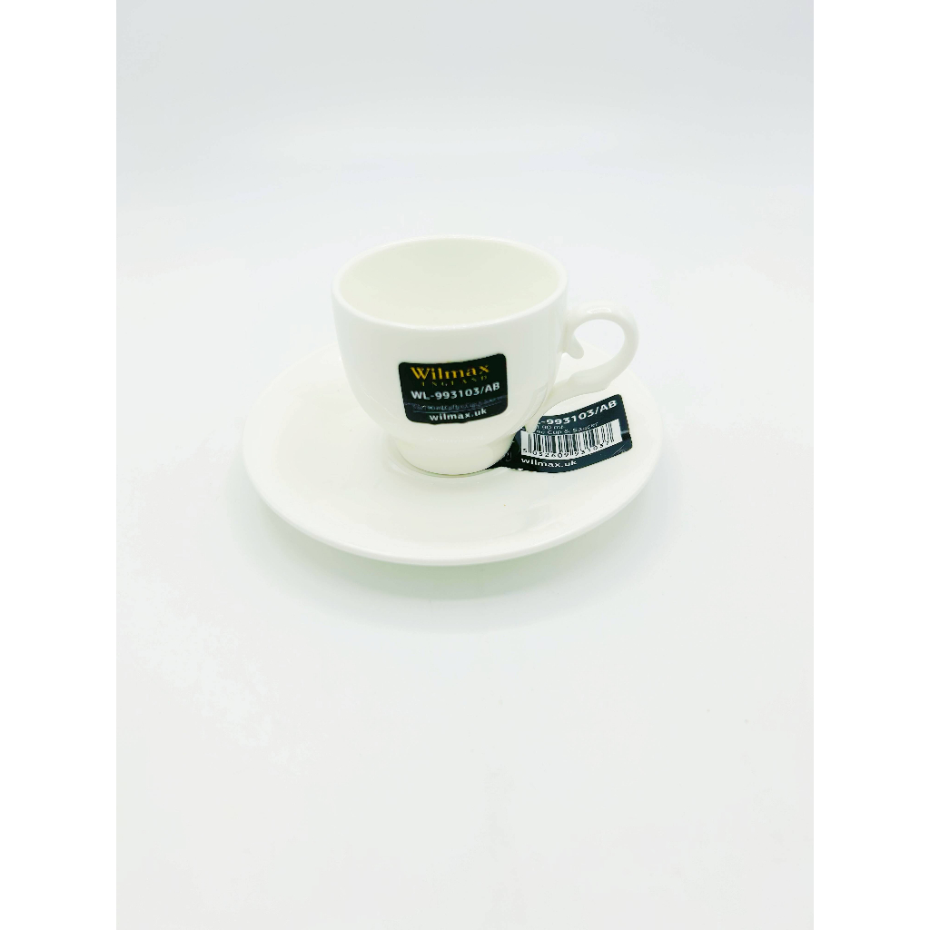 Wilmax England Porcelain Coffee Cup & Saucer 90ml (2 pcs) | Shopee ...