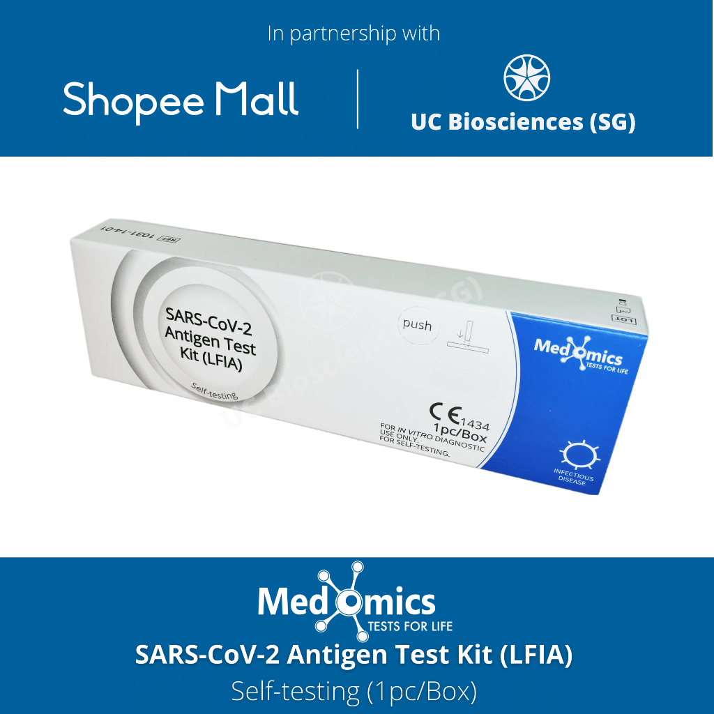 MEDOMICS SARS-CoV-2 Antigen Test Kit (LFIA), 1 Test (COVID19 ART Self ...