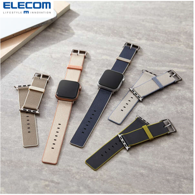 ELECOM MINIO Hybrid Leather Band/ Watch Strap /38mm/40mm/41mm/42mm/44mm/45mm/Bicolour/AW-41BDMNO ...
