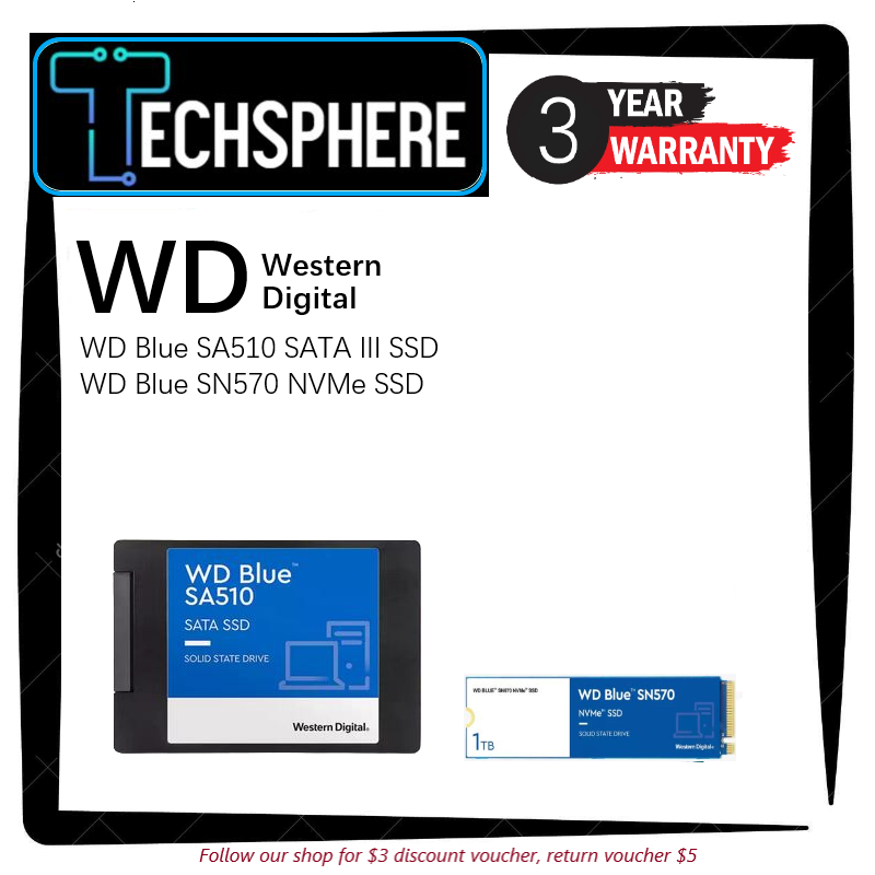 WD - Western Digital Internal SSD SN570 NVMe / SA510 SATA III | Shopee ...