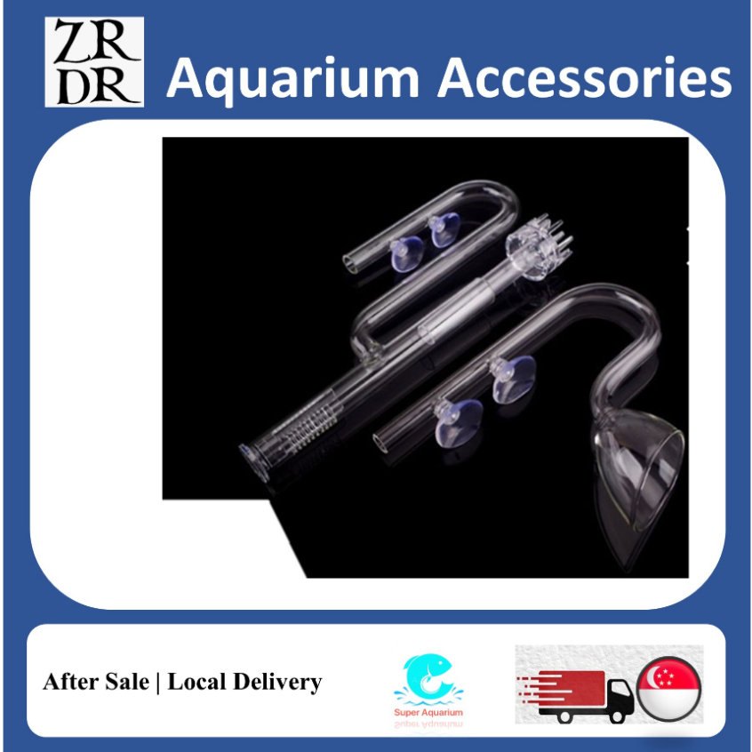 ADA Style glass Lily pipe inlet and outlet for canister filter aquarium ...