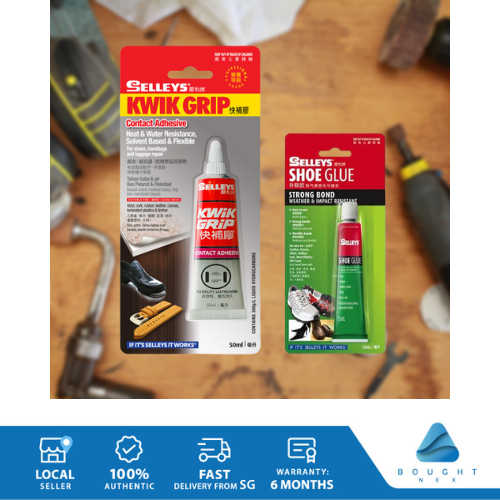 Selleys Shoe Glue Kwik Grip Contact Adhesive Strong Bond Weather Impact ...