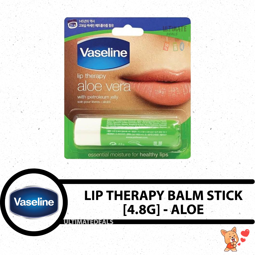 Vaseline® Aloe Vera Lip Therapy Balm Stick With Petroleum Jelly 4.8G | Shopee Singapore