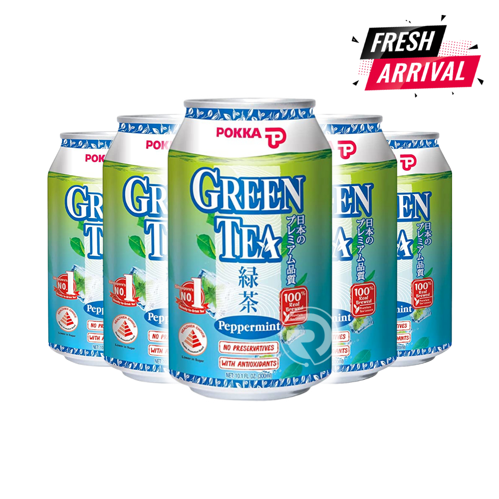 Pokka Peppermint Green Tea (300ml x 24 Cans) | Shopee Singapore