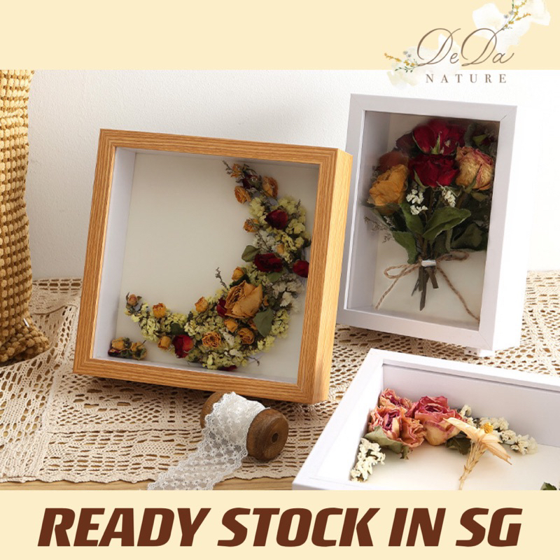 [SG Stock]3D 5cm Depth Wooden Frame Shadow Box Flower Doll Labubu ...