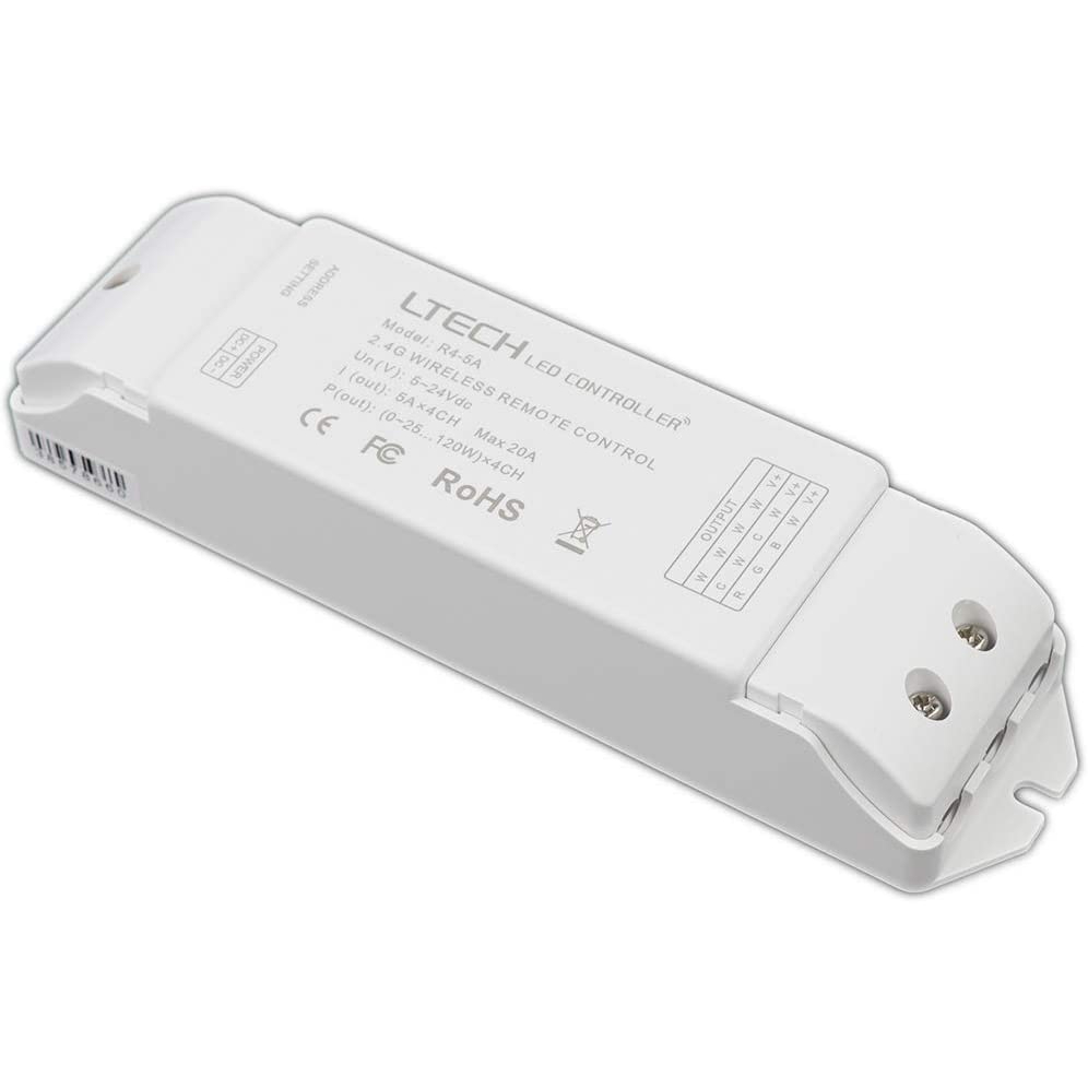 LED Contrller 2.4G Wireless Remote RF Constant Voltage R4-5A Receiver ...